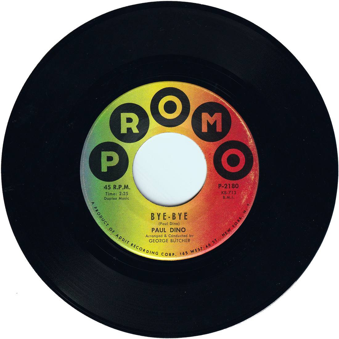 Paul Dino - Ginnie Bell / Bye Bye – NIGHT BEAT RECORDS