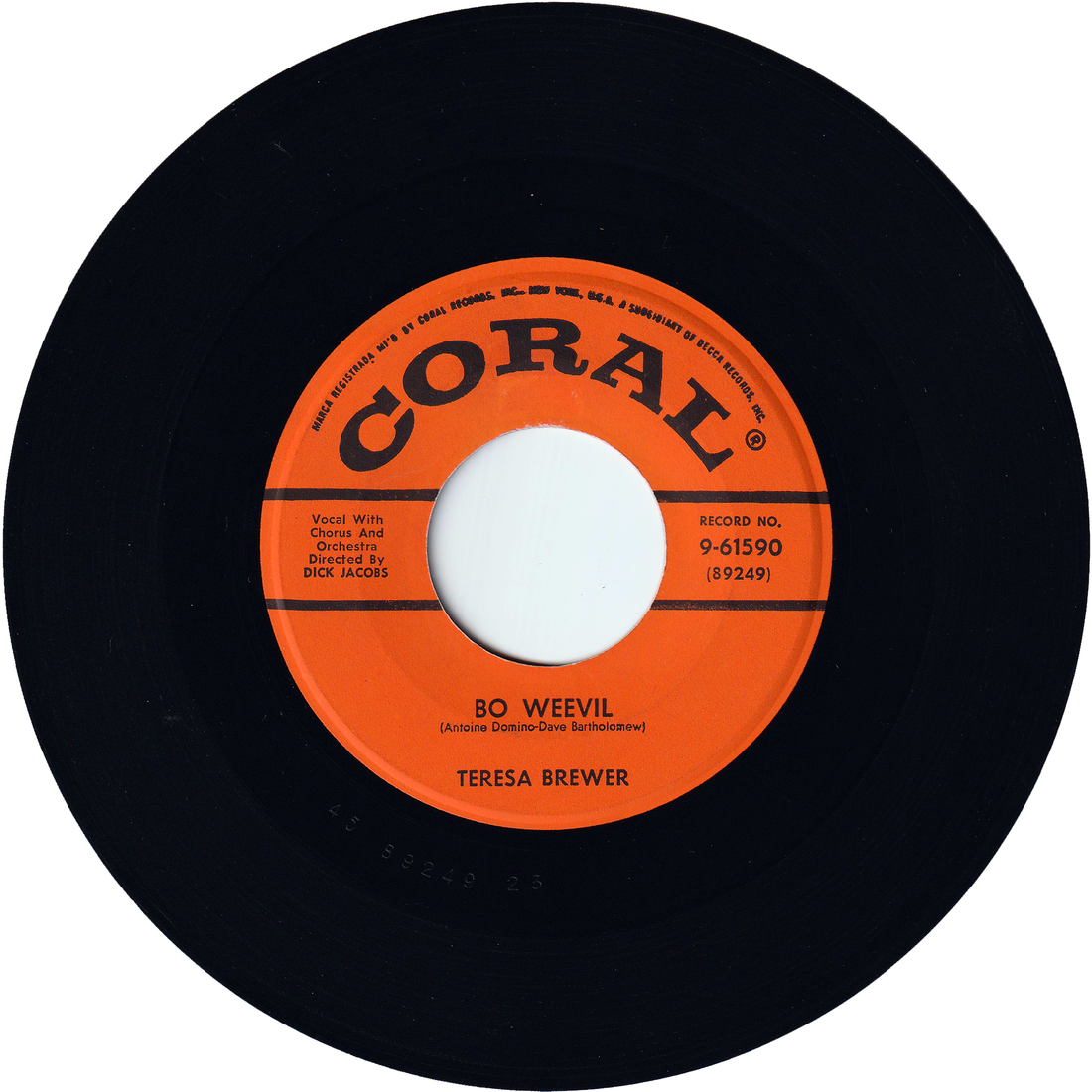 Teresa Brewer - Bo Weevil / A Tear Fell – NIGHT BEAT RECORDS