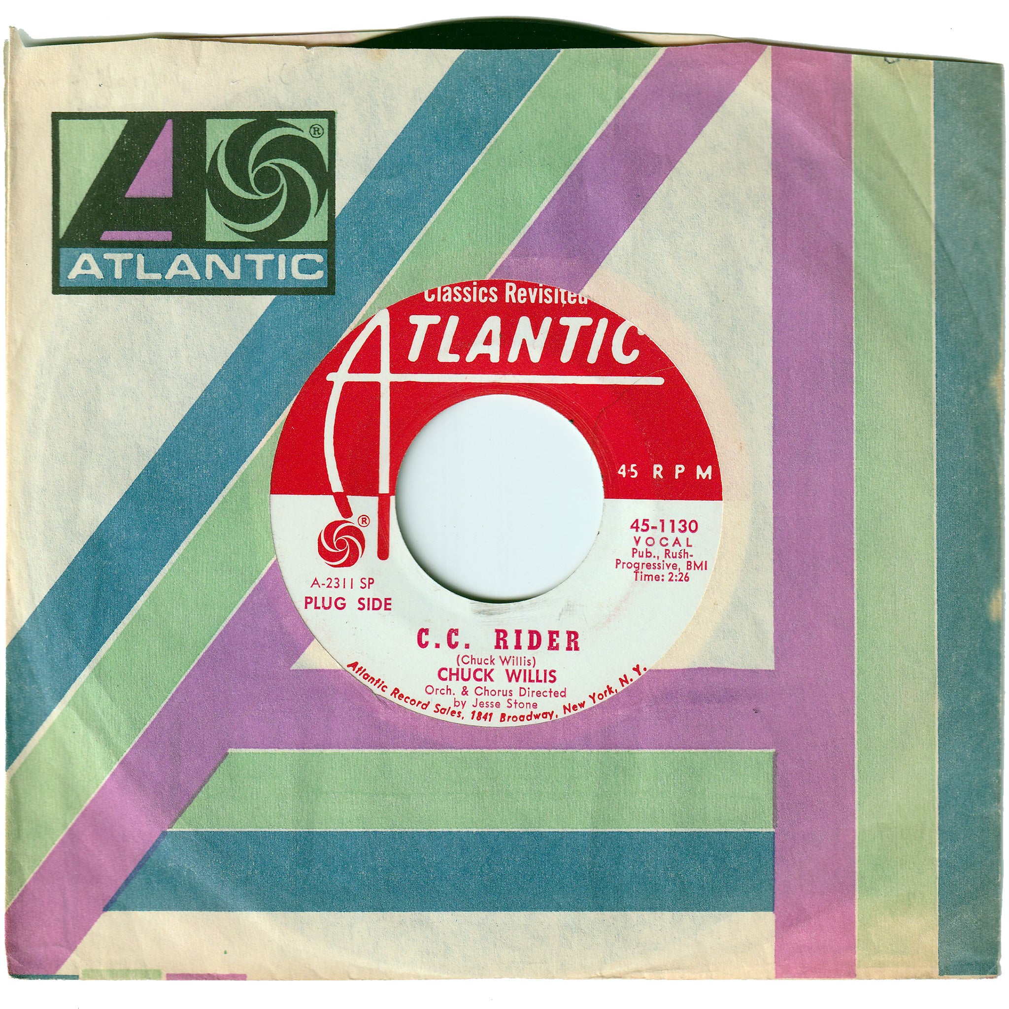 Chuck Willis - C. C. Rider / Ease The Pain (60's Re-Issue, Promo ...
