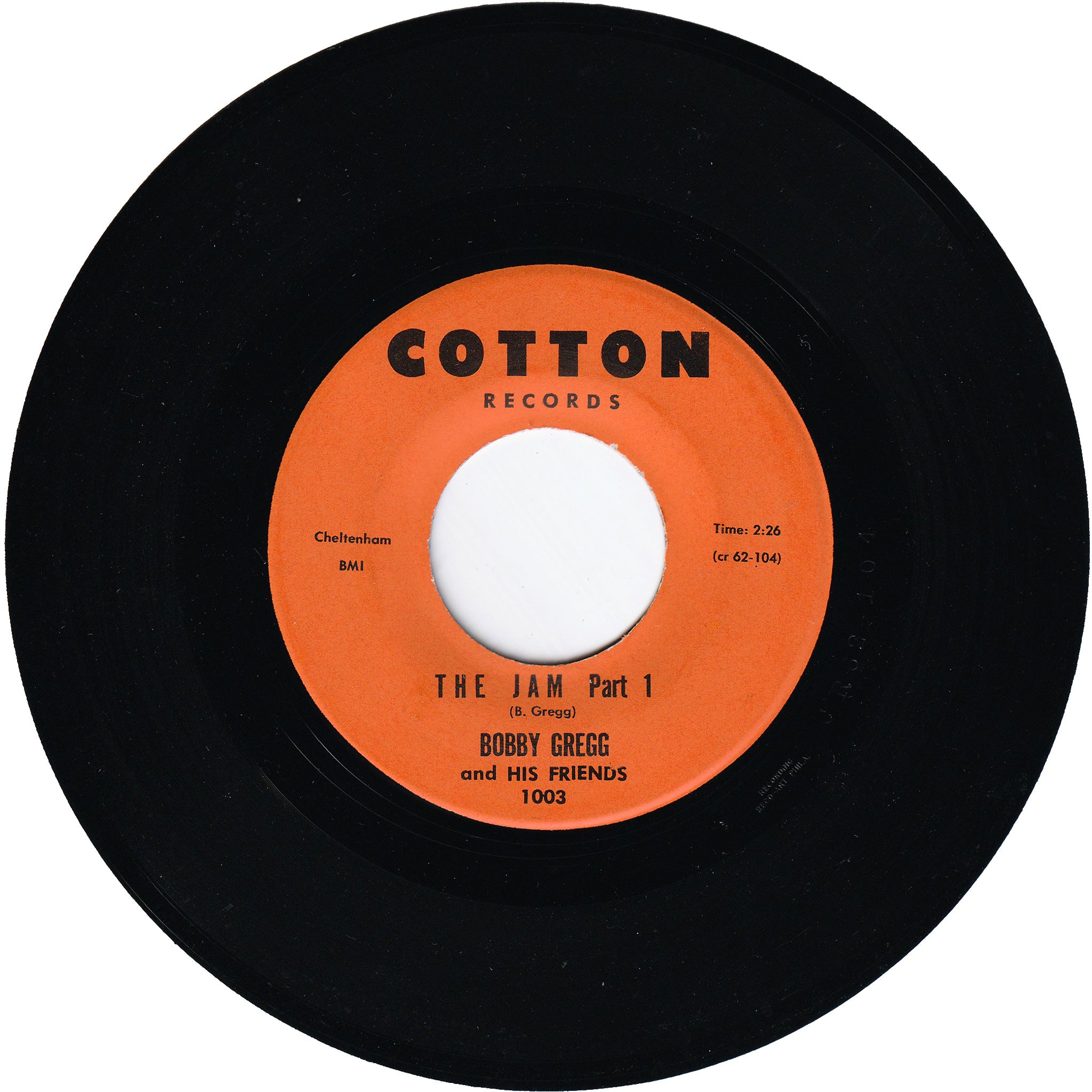 Bobby Gregg - The Jam Part 1 / The Jam Part 2 – NIGHT BEAT RECORDS