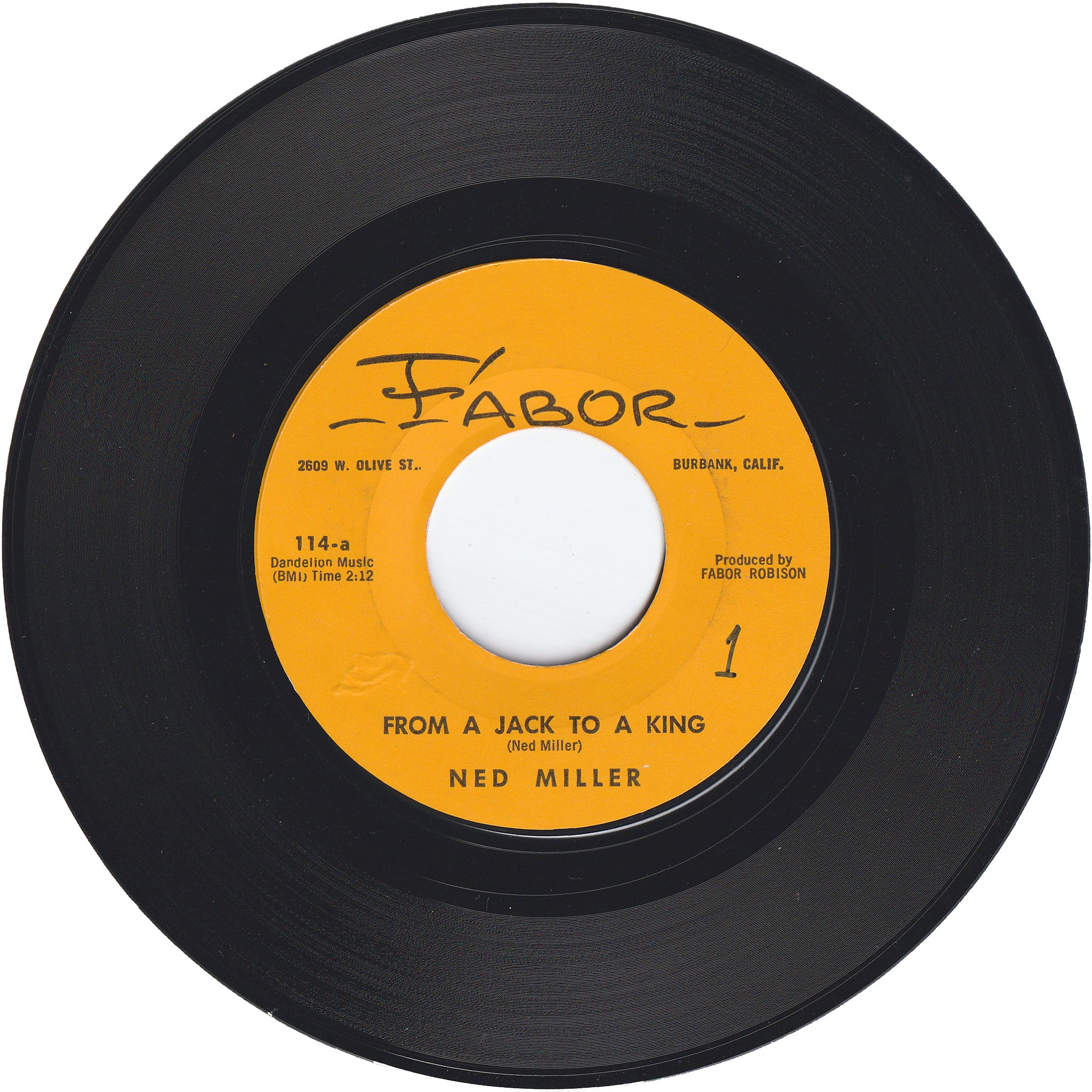 Ned Miller - From a Jack To a King / Parade of Broken Hearts – NIGHT ...