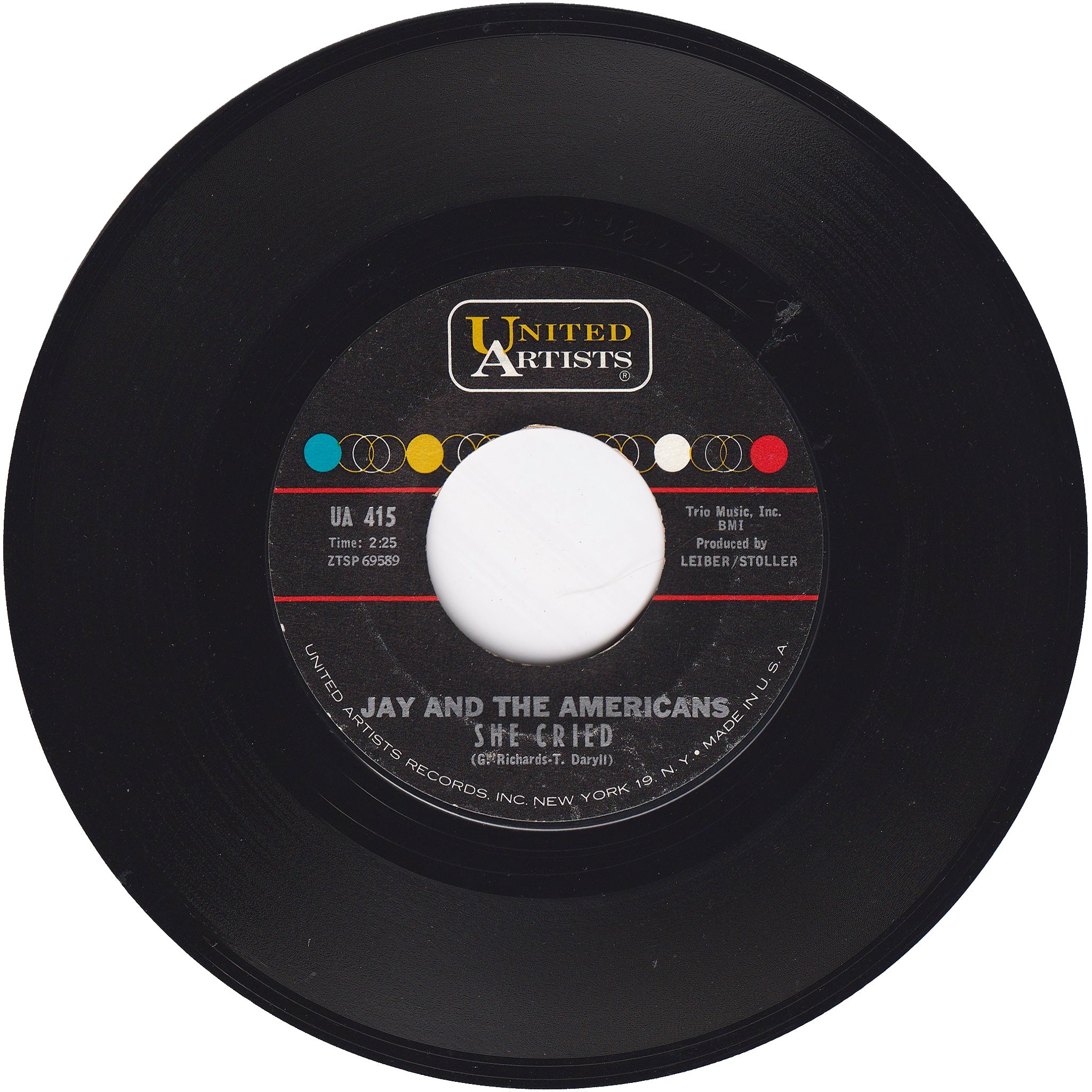 Jay & The Americans - She Cried / Dawing – NIGHT BEAT RECORDS