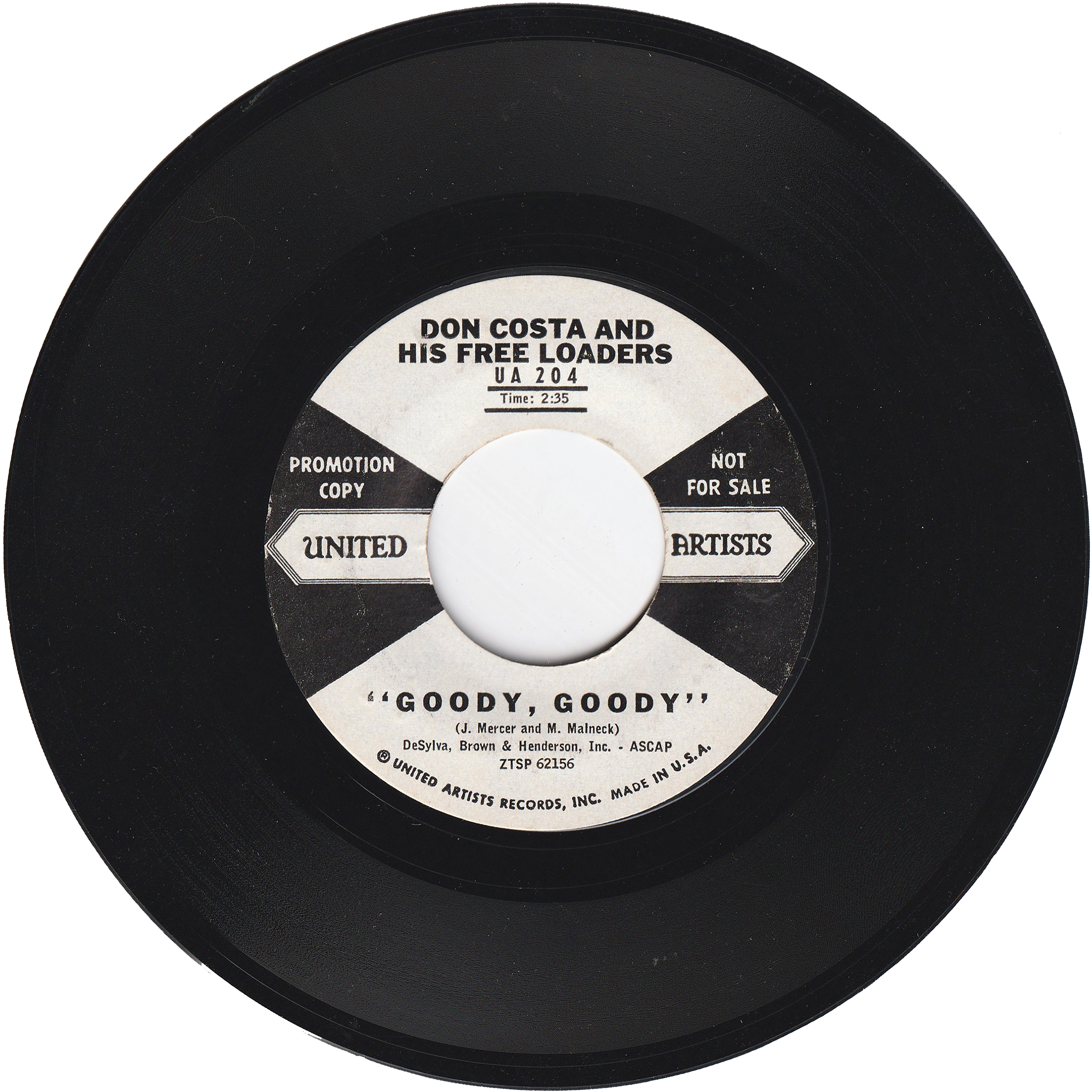 Don Costa & his Free Loaders - Goody, Goody / April Shower [Promo ...