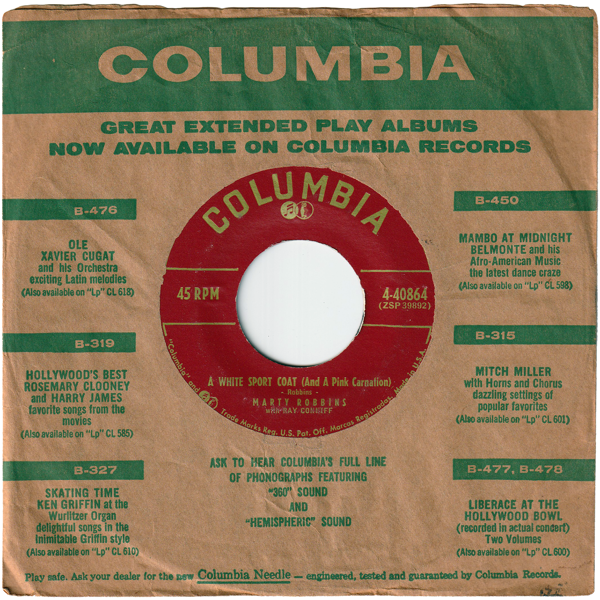 Marty Robbins - A White Sport Coat (& A Pink Carnation) / Grown-Up Tea ...