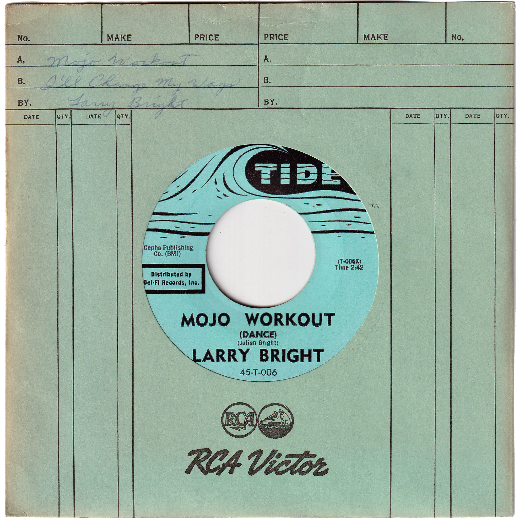 Larry Bright - Mojo Workout (Dance) / I'll Change My Ways – NIGHT BEAT ...