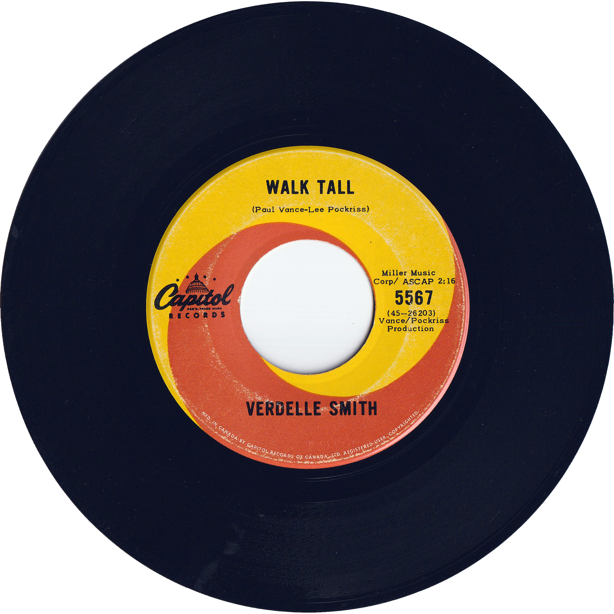 Verdelle Smith - Walk Tall / In My Room (El Amor) [Canada] – NIGHT BEAT ...