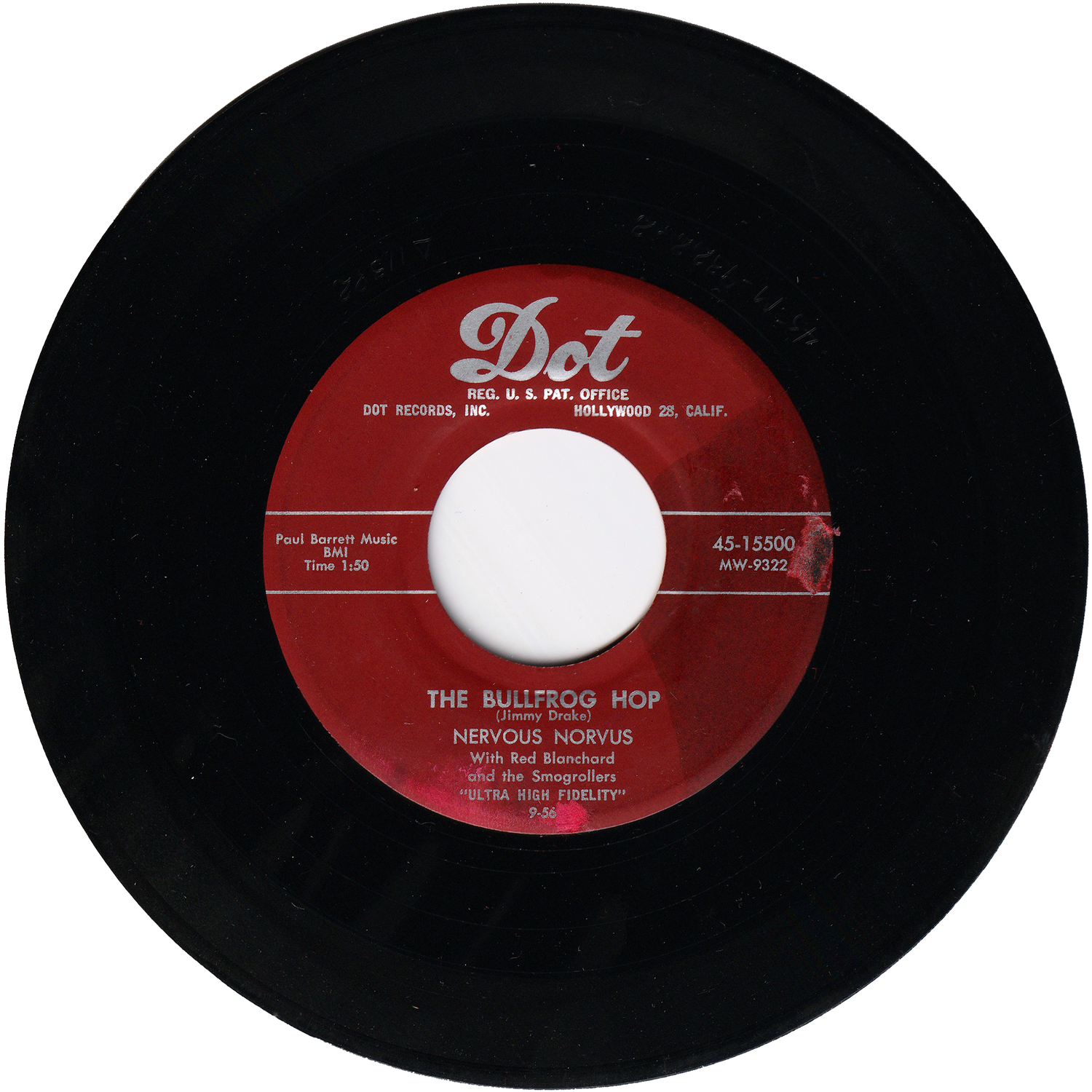 Nervous Norvus - The Fang / The Bullfrog Hop [Maroon Label] – NIGHT BEAT RECORDS