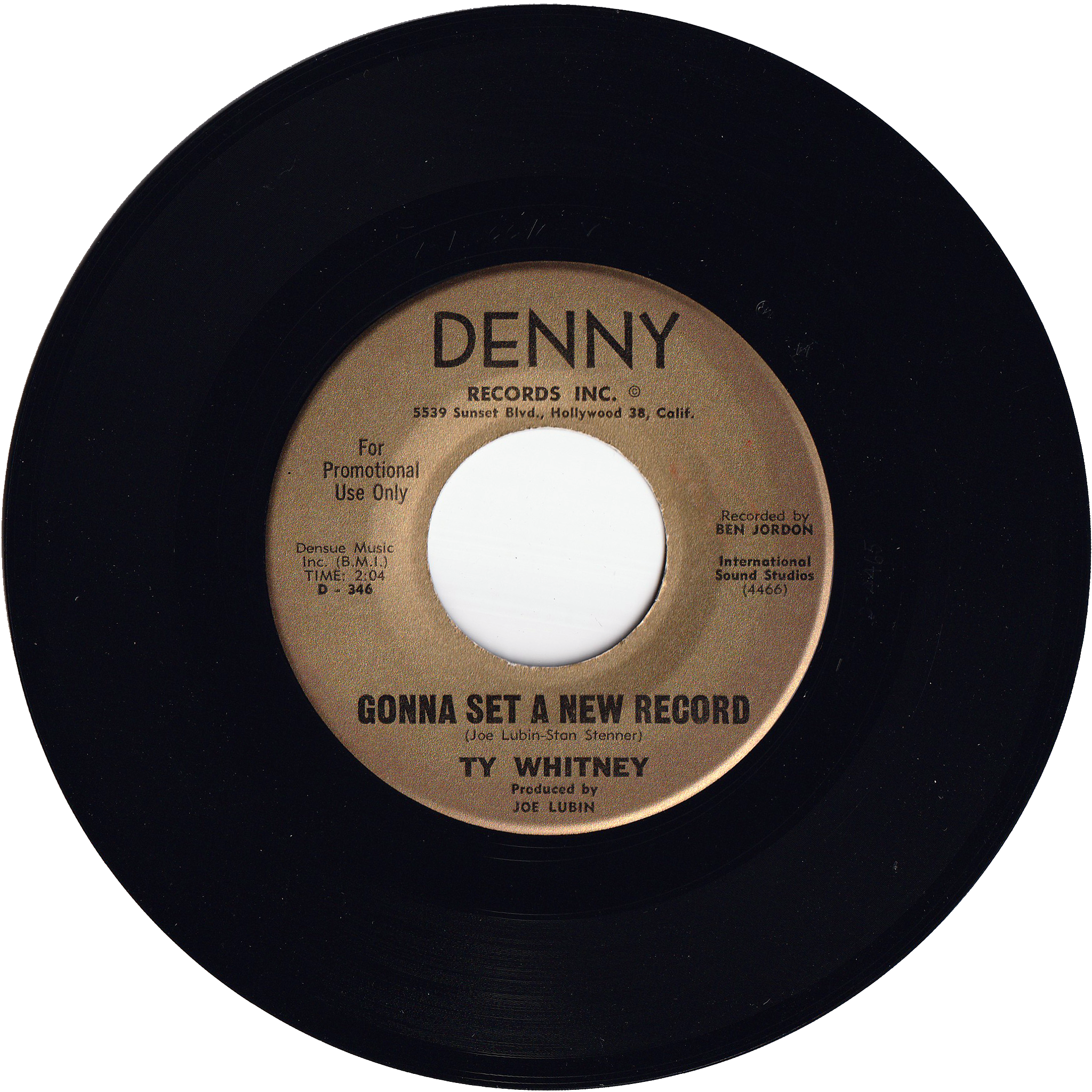 Ty Whitney - Honna Set A New Record / The Other Side Of Love [Promo ...