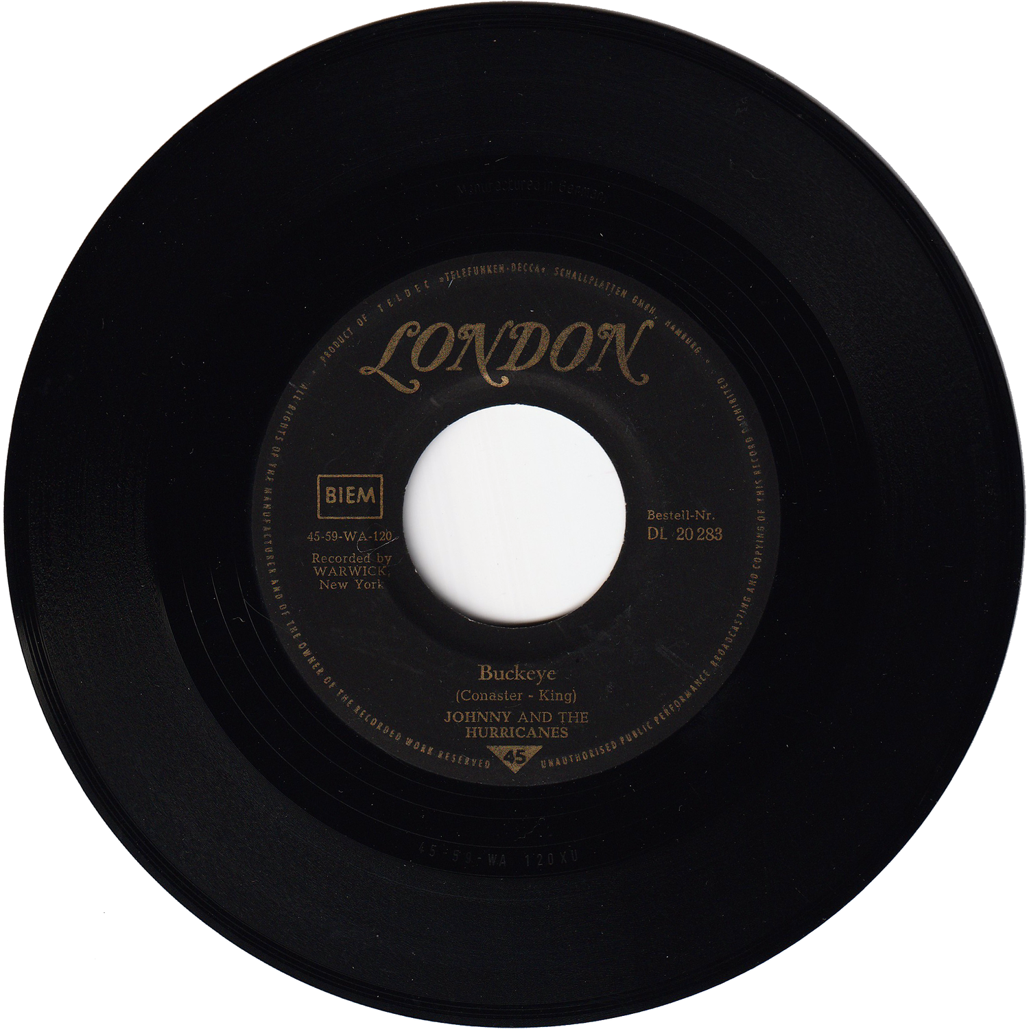 Johnny & The Hurricanes - Red River Rock / Buckeye [Germany] – NIGHT ...