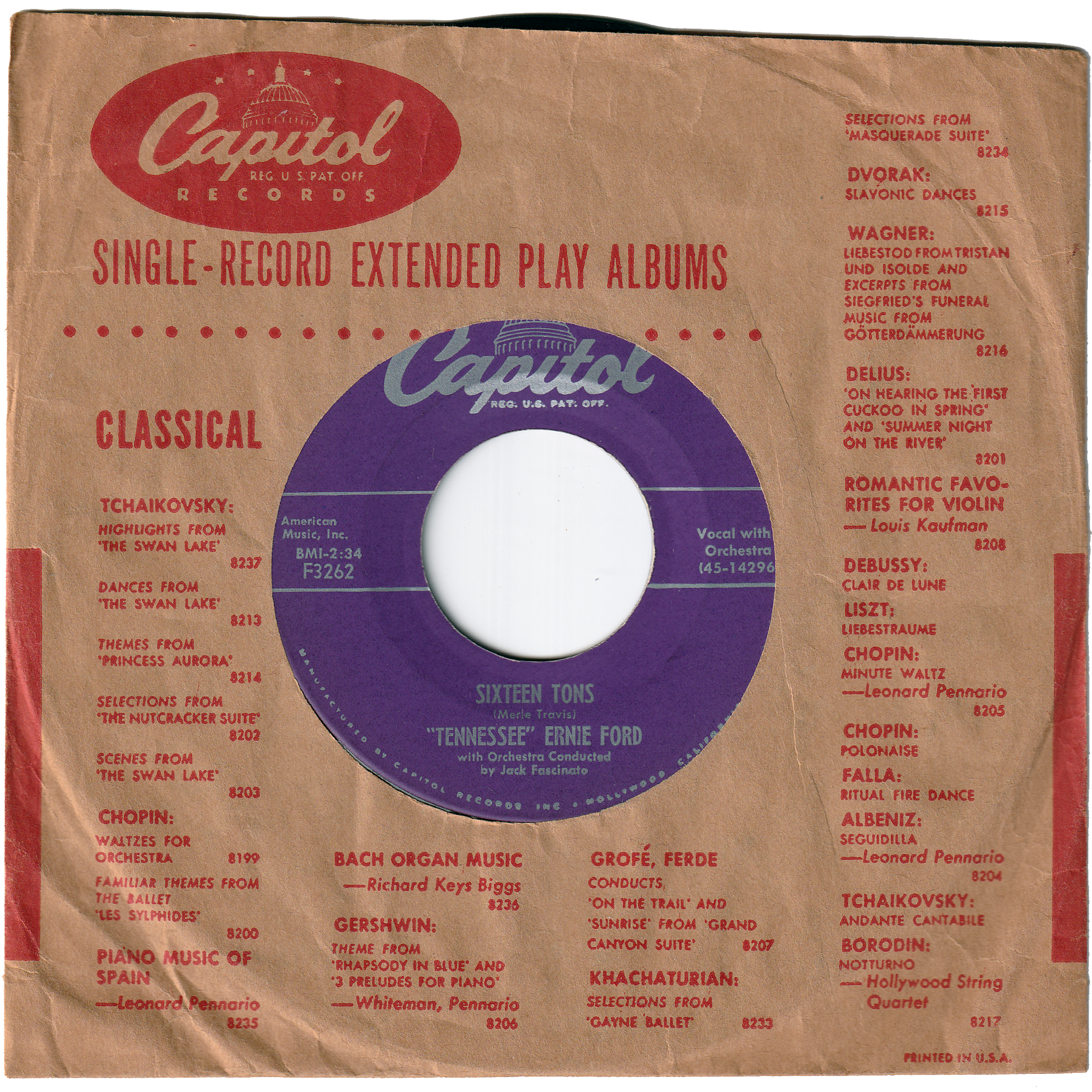 "Tennessee" Ernie Ford - Sixteen Tons / You Don't Have To Be A Baby To ...