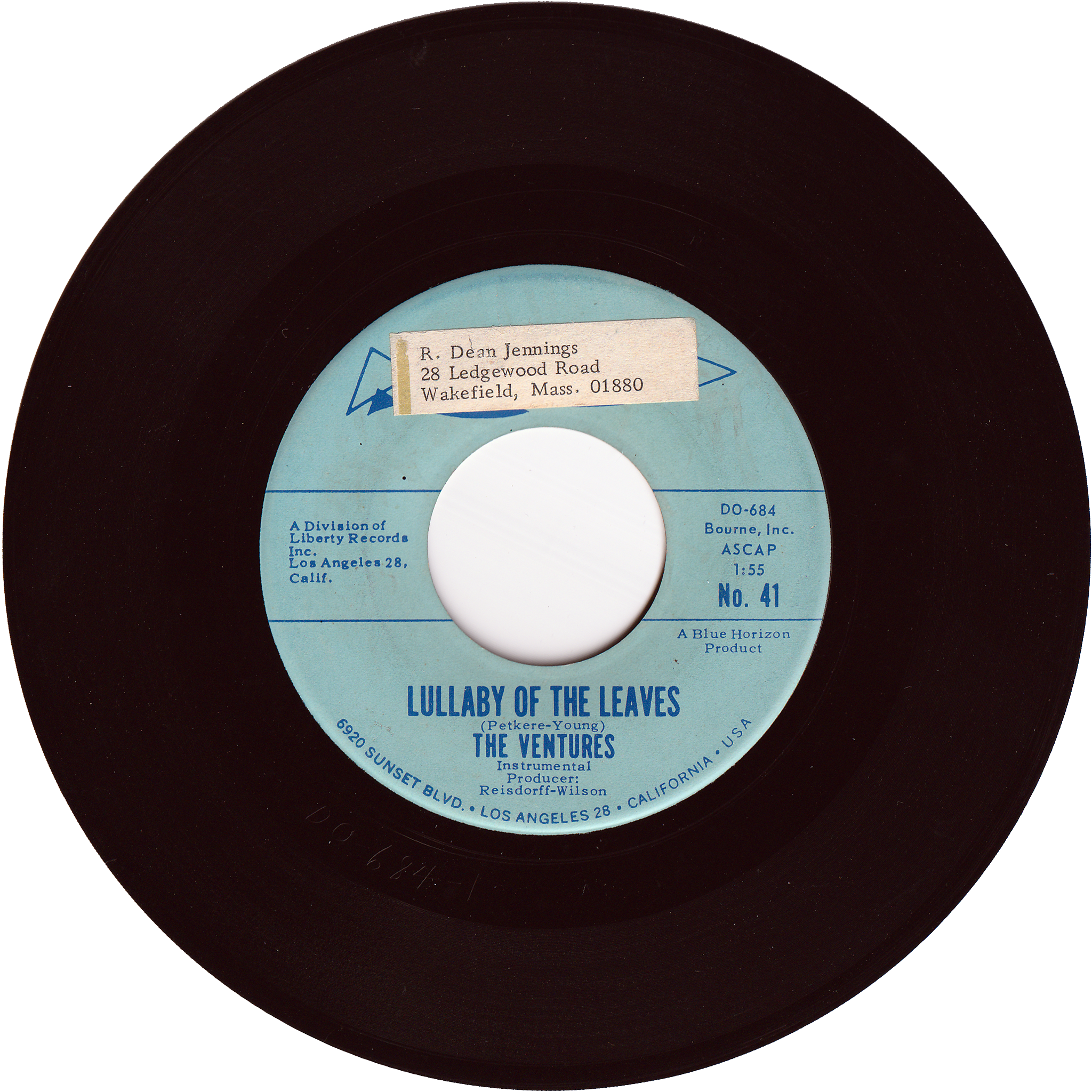 The Ventures - Lullaby of The Leaves / Ginchy – NIGHT BEAT RECORDS