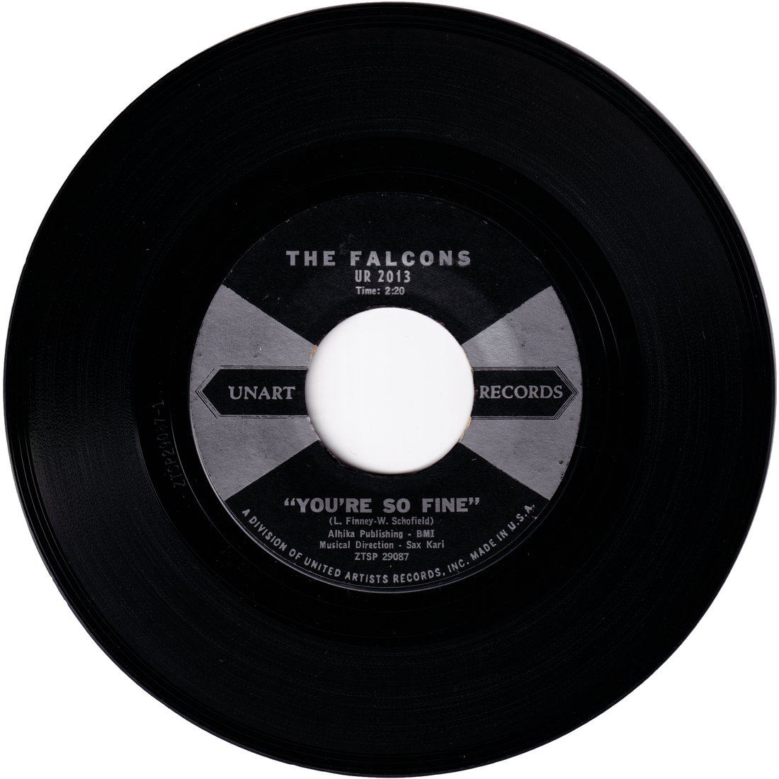 The Falcons - You're So Fine / Goddess Of Angels (UNART Black label ...