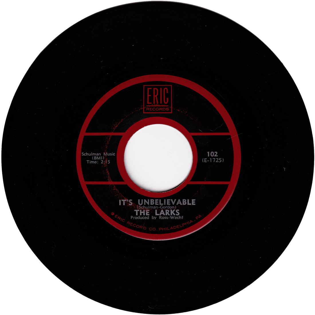The Larks - It's Unbelievable / There Is A Girl (ERIC label Re-Issue ...