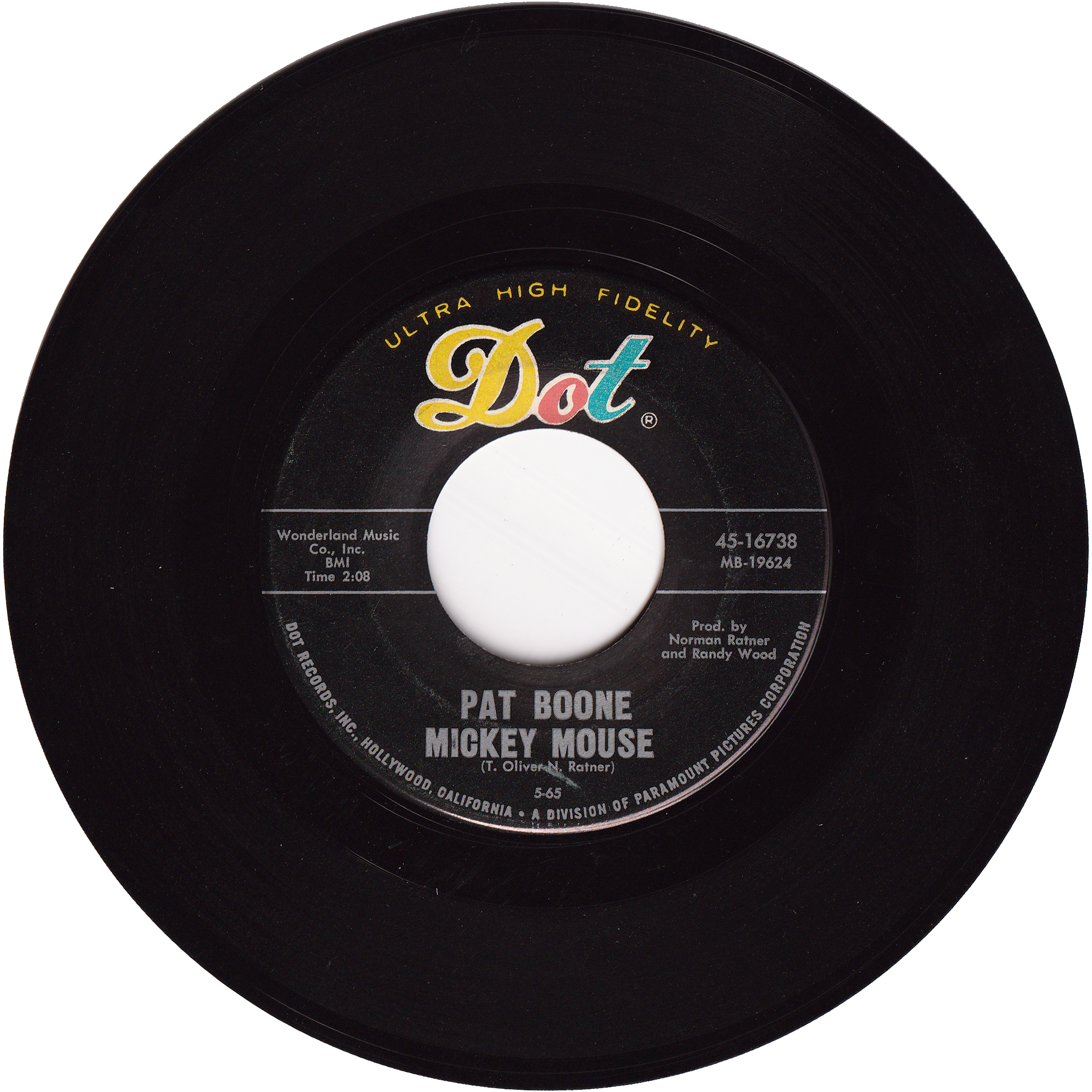 Pat Boone - Mickey Mouse / Time Marches On – NIGHT BEAT RECORDS
